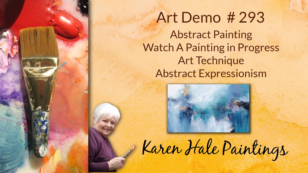 Abstract Expressionist Painting in Progress Art Technique Demo #293 ...