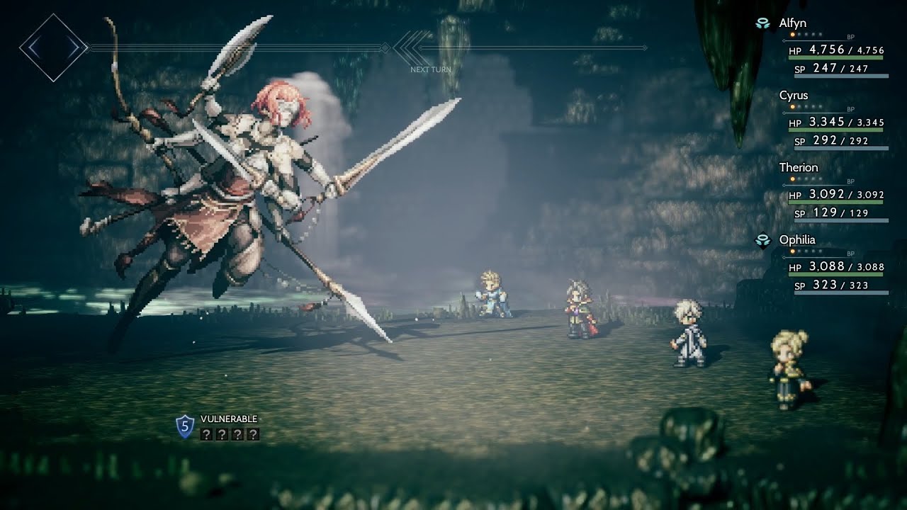 OCTOPATH TRAVELER- WINNEHILD THE WARBRINGER BOSS FIGHT - YouTube