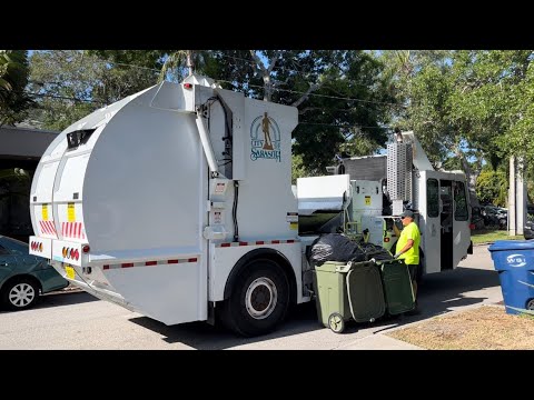 City of Sarasota Solid Waste Brand New Split Lodal Evo Garbage Truck ...