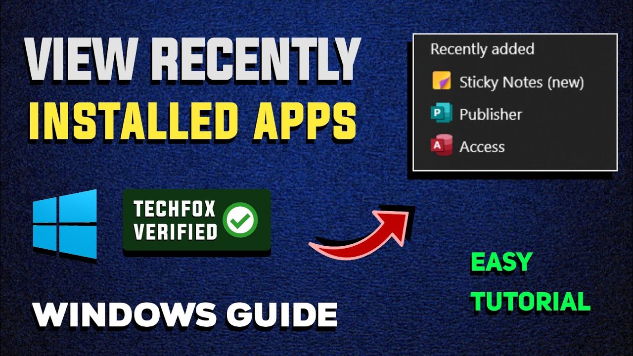 How To View Recently Installed Apps In Windows Full Guide YouTube how-to-view-recently-installed-apps-in-windows-full-guide-youtube