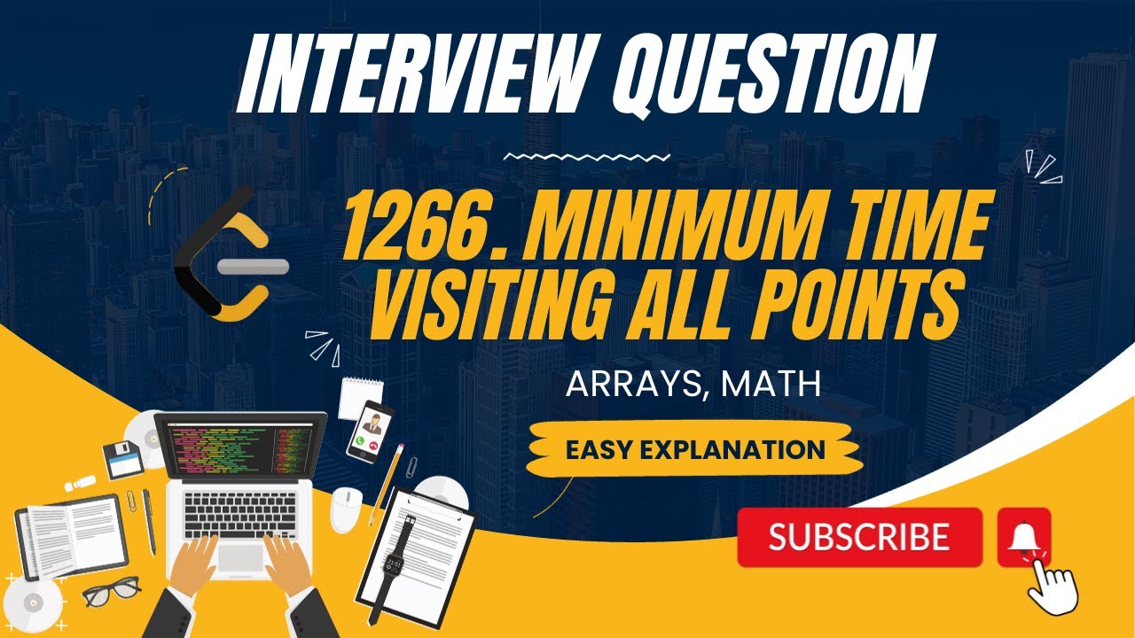1266. Minimum Time Visiting All Points | Apple | O(n) | Easy Explanation | Leetcode - YouTube