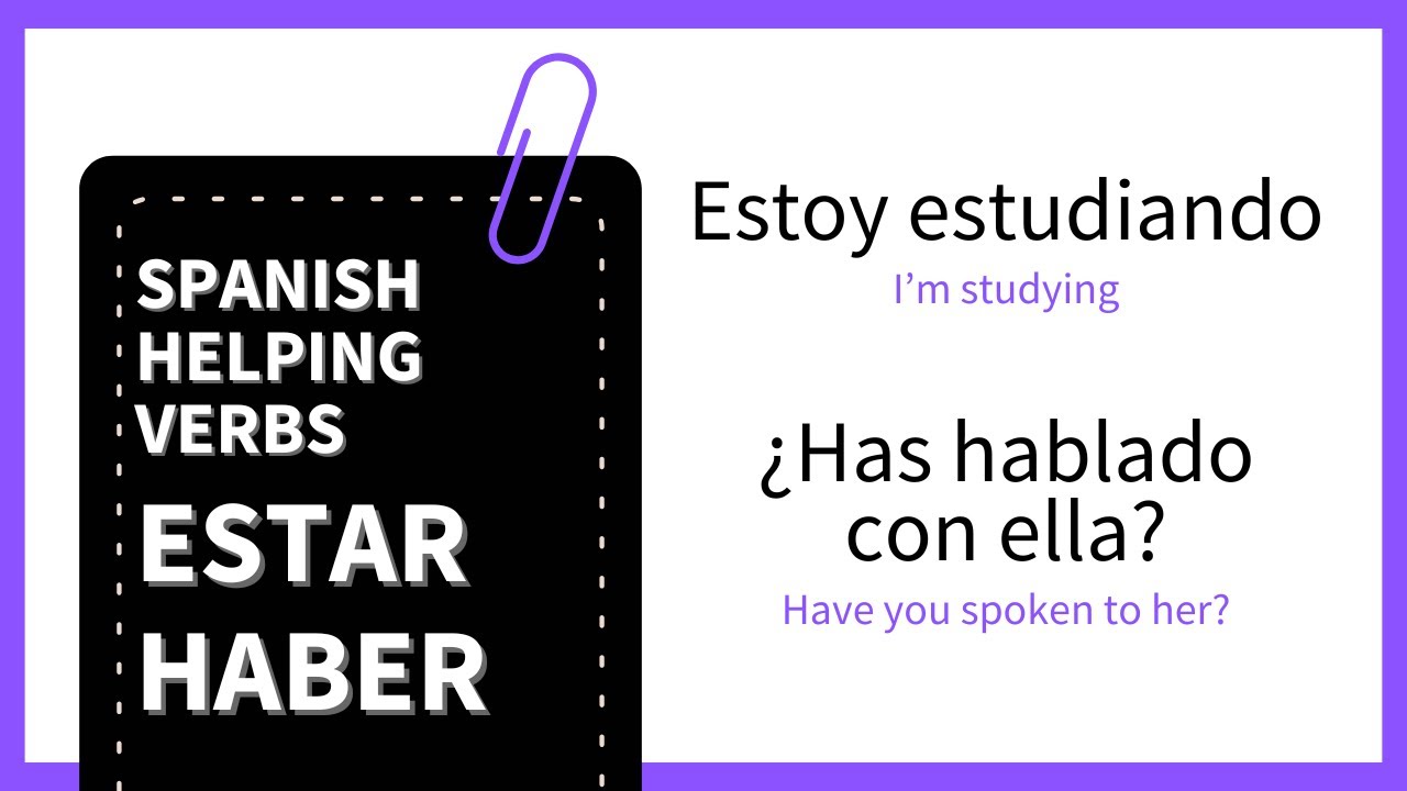 Spanish Helping Verbs | Progressive & Perfect Tenses - YouTube