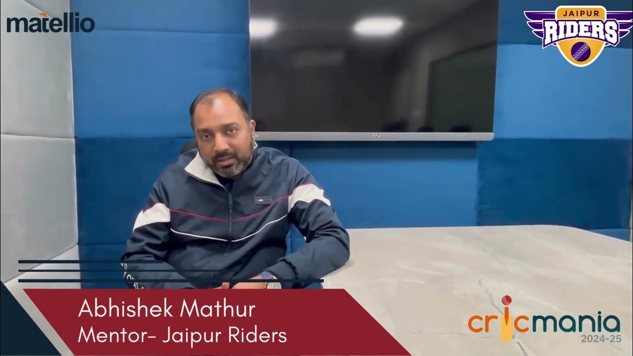 Abhishek Mathur: The Visionary Behind Jaipur Riders! - YouTube