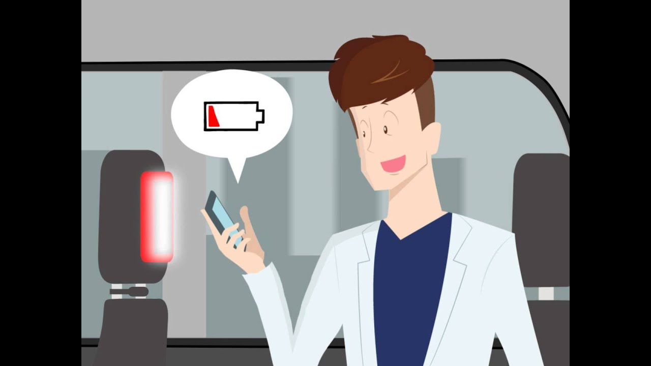 DBS Mobile Phone Charger on Taxi - YouTube