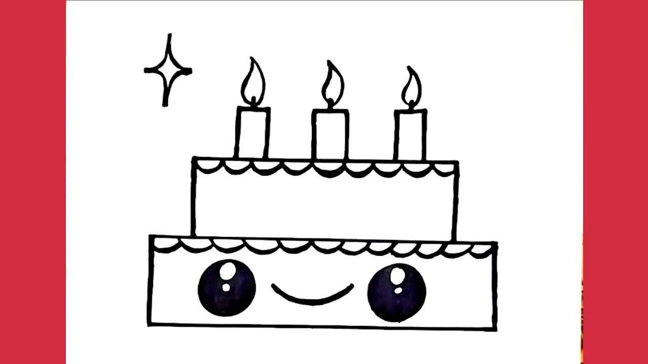 HOW TO DRAW A CUTE CAKE \ DRAW CUTE THINGS. - YouTube