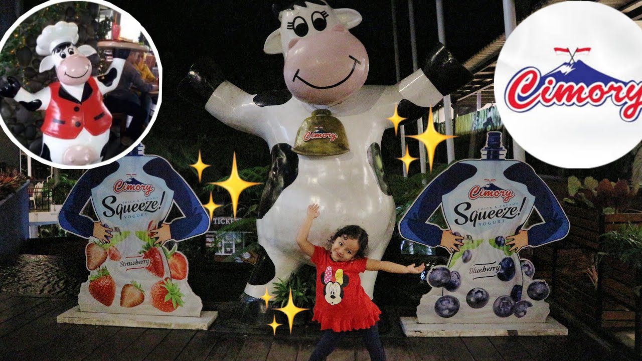 Cimory Riverside 2022 Puncak Bogor Malam Hari | Foto dengan Sapi Lucu ...