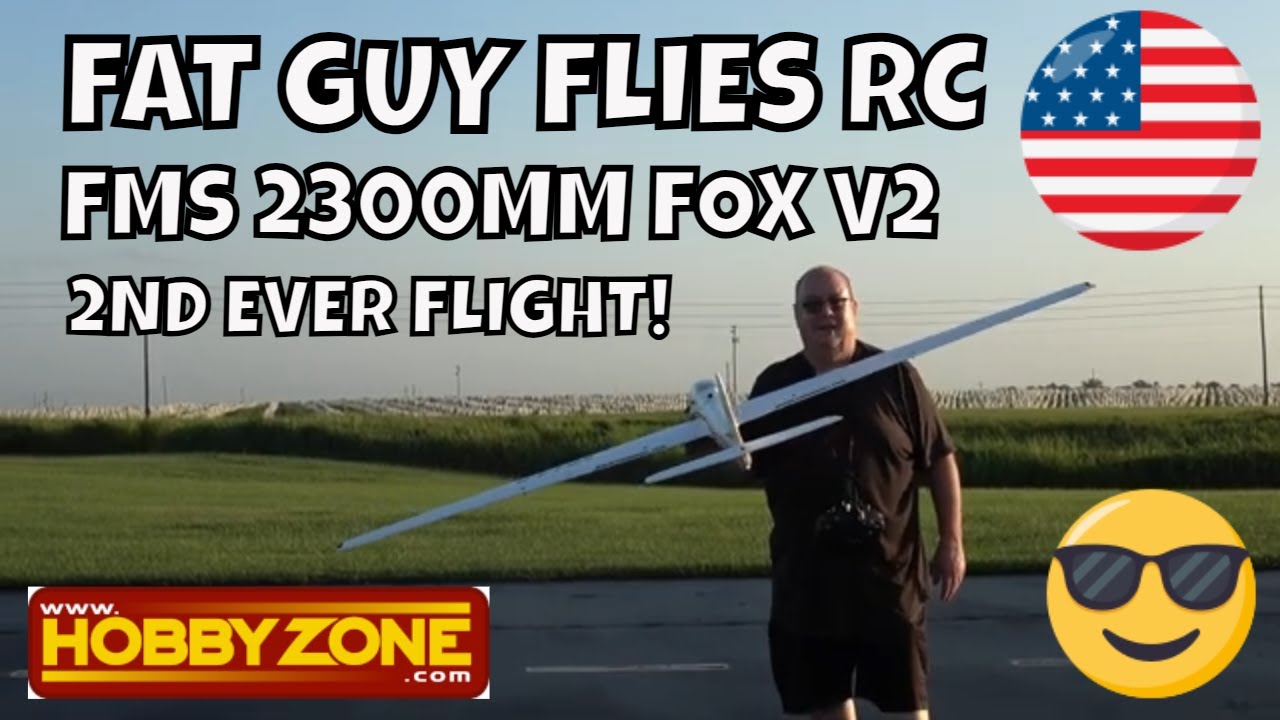 FMS 2300MM FOX V2 2ND AND MUCH BETTER FLIGHT by Fat Guy Flies RC - YouTube