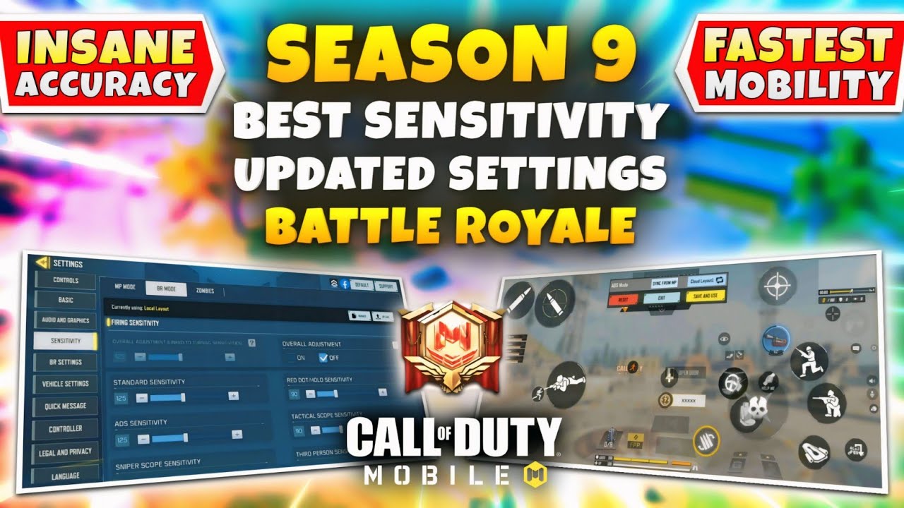 MOST BALANCED SETTINGS For SEASON 9 Battle Royale | COD Mobile | BEST ...