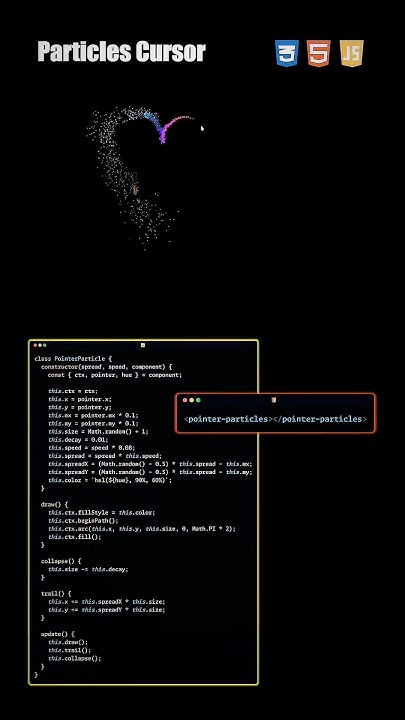 Particles Cursor Animation🧑‍💻 Coding Programming Csstricks