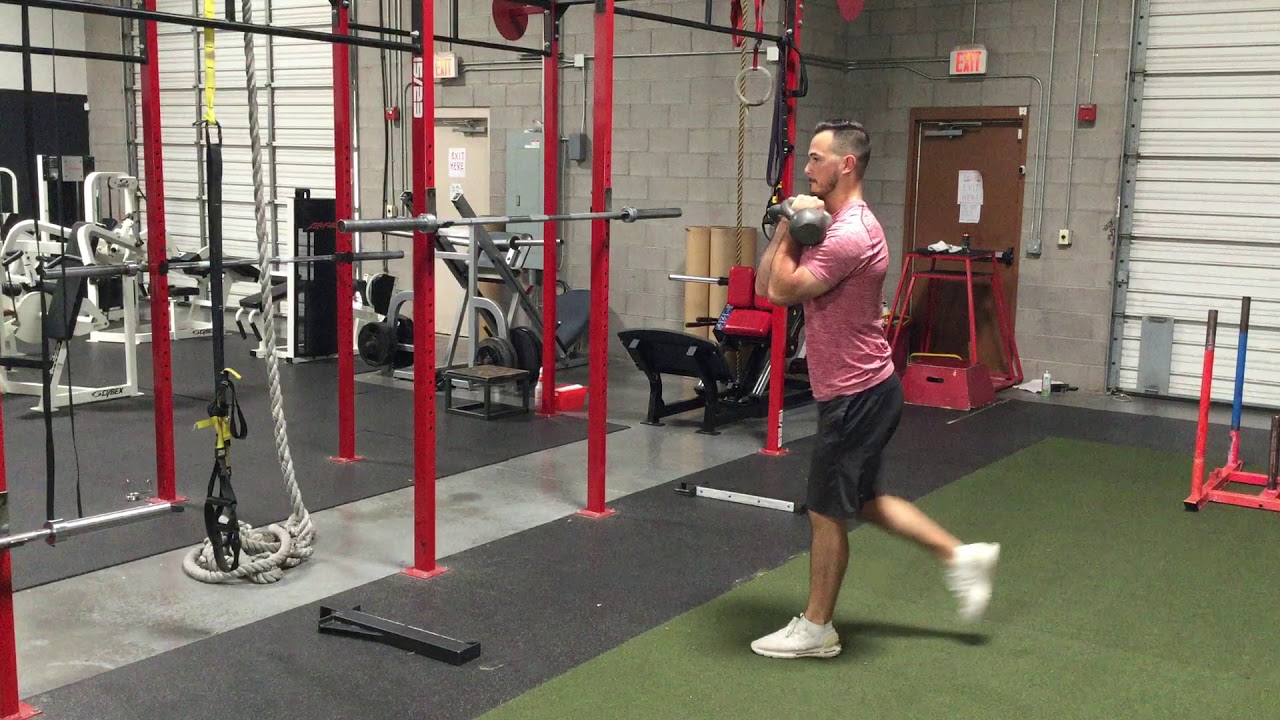 KB Front Rack Split Squat - YouTube