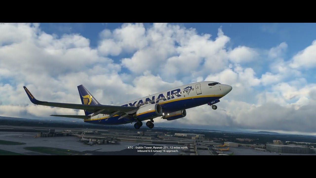 FS2020 PMDG 737-700, take-off from dublin - YouTube