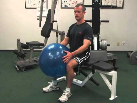 mobile-workout.com - Thighs - Seated hip adduction with ball - YouTube