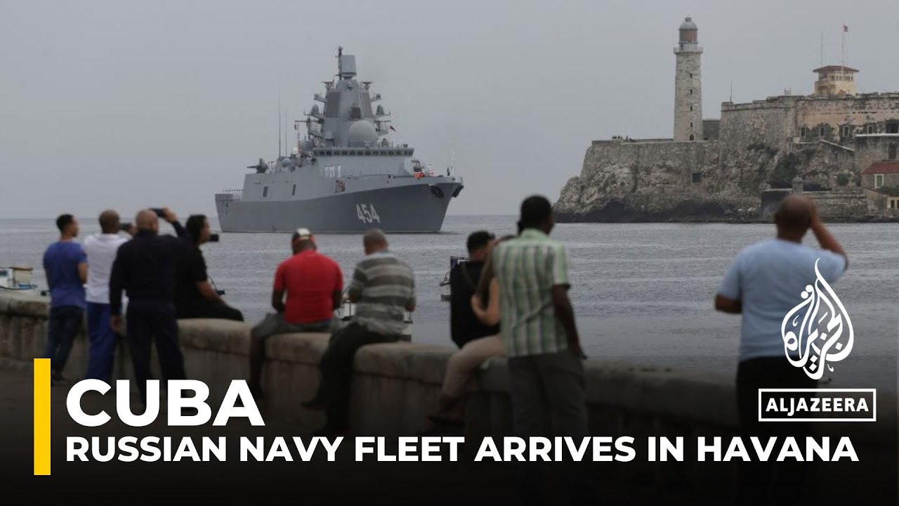 Russian navy fleet, including frigate, nuclear-powered sub, arrives in ...