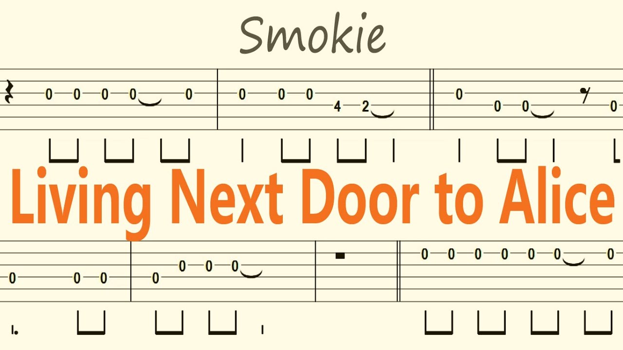 Living Next Door to Alice / Smokie / Guitar Solo Tab+BackingTrack - YouTube