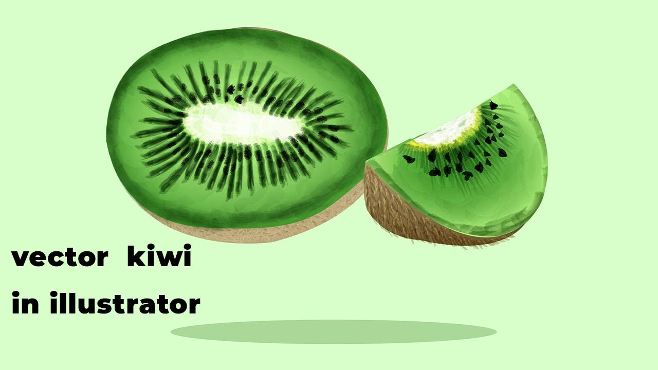 Kiwi Slice Free Vector In Adobe Illustrator Ai Ai AI Generated Ripe