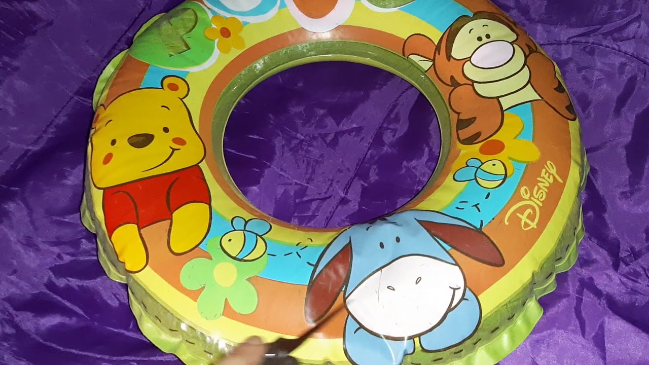 Winnie the Pooh swim ring popping 2 - YouTube
