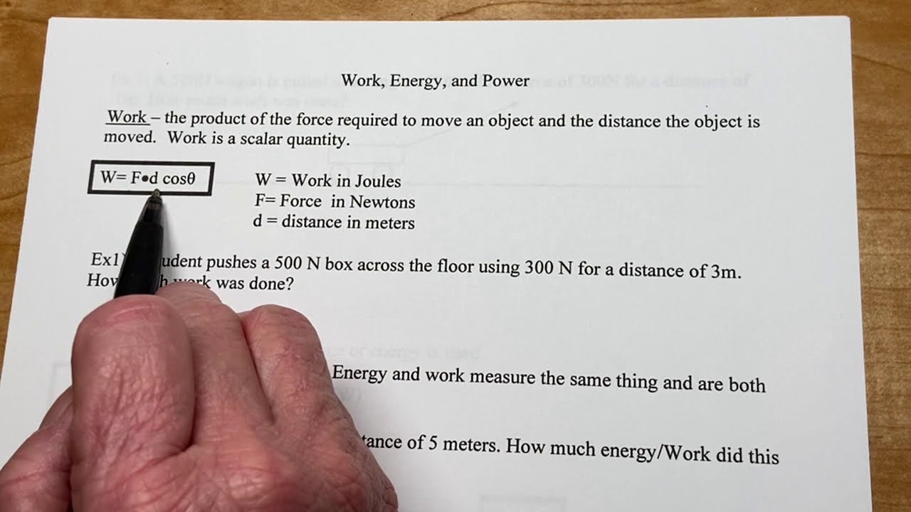 Work power notes - YouTube