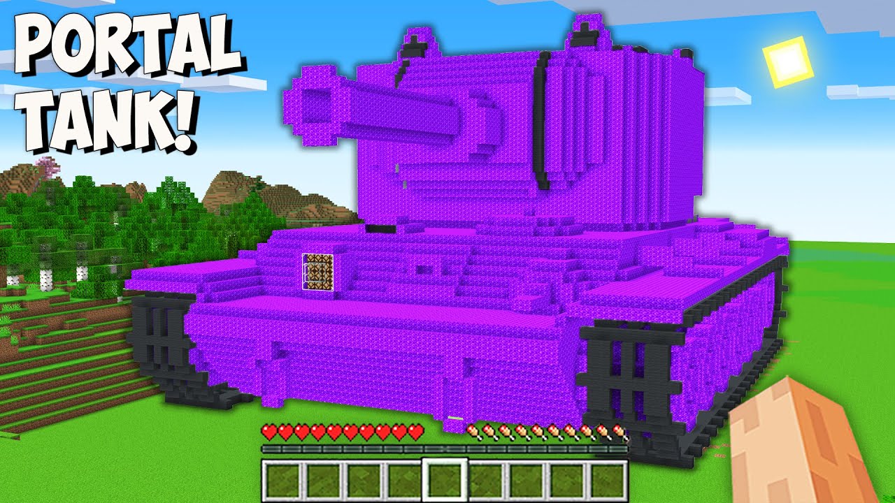 I found THE BIGGEST SECRET PORTAL TANK in Minecraft! This is GIANT TANK ...