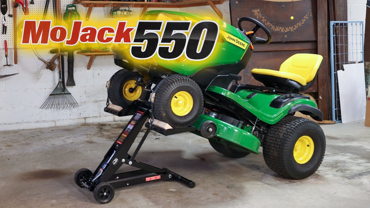 MoJack 550 Riding Mower Lift - Unboxing, Set-Up and Use. - YouTube