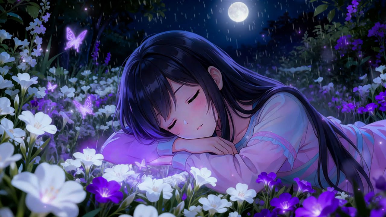 Peaceful Night for Deep Sleep in a Flower Forest 🌸 Cures For Anxiety ...