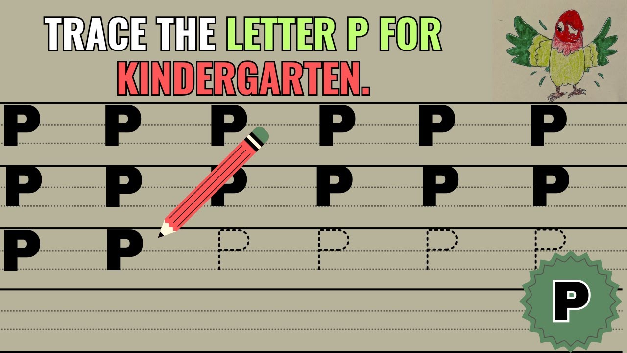 Trace the letter P | letter p tracing for kindergarten | Trace the ...