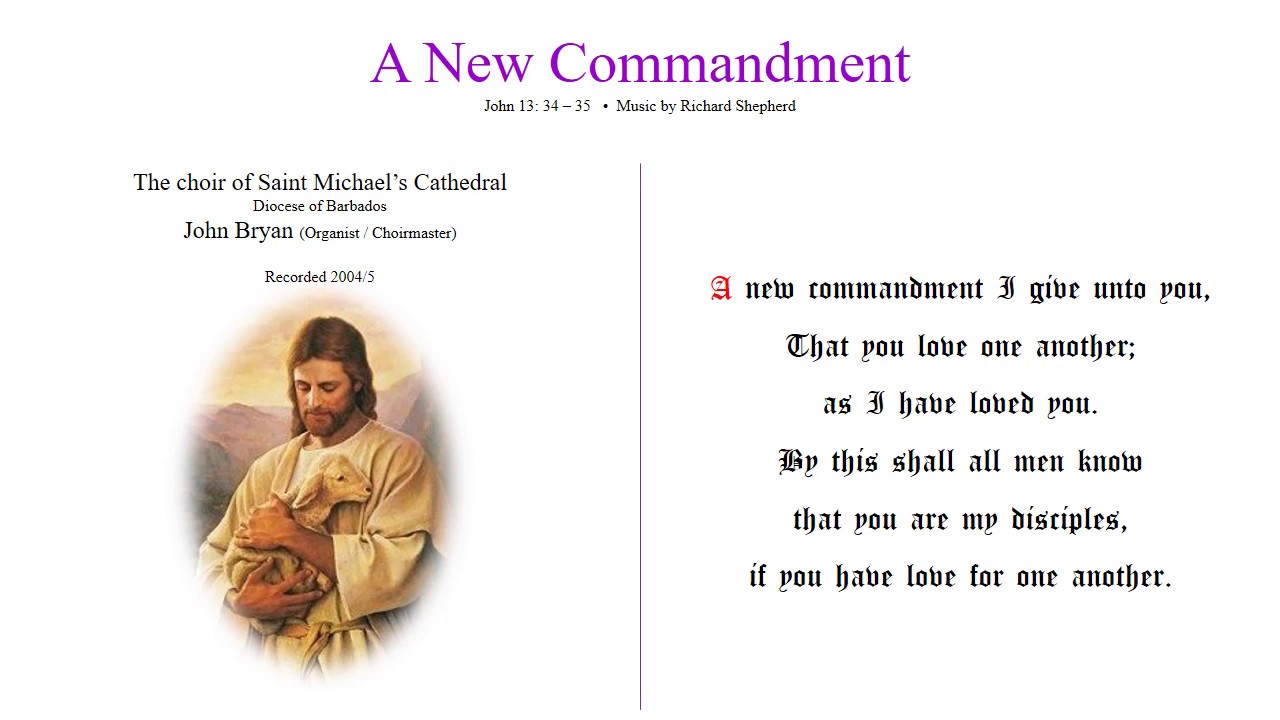 A New Commandment - YouTube