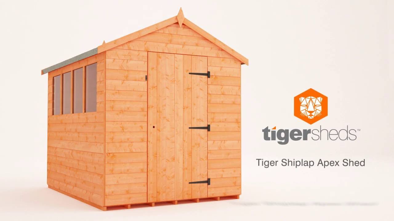 Tiger Shiplap Apex Shed - YouTube