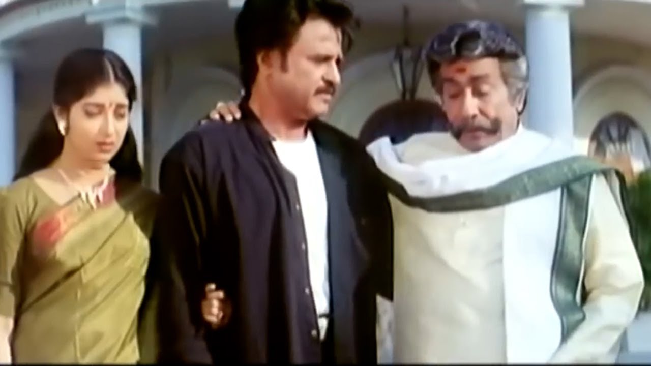 Rajinikanth & His Father Best Emotional Scene || Narasimha Movie Scenes ...