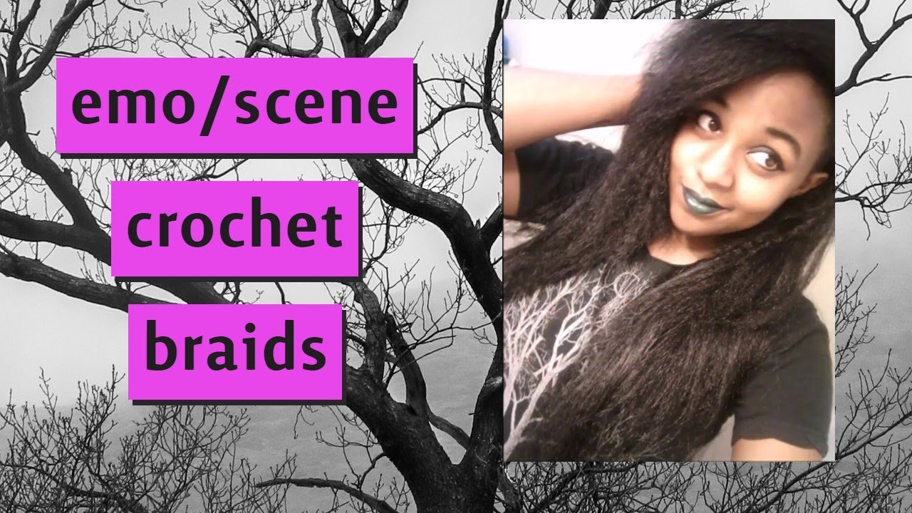 emo/scene crochet braids (reupload) - YouTube