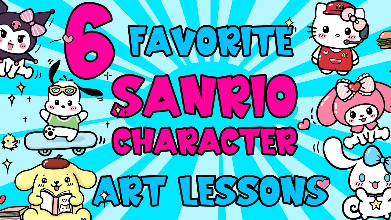 儿童简笔画6个可爱的三丽鸥角色6 Favorite Sanrio Character Art Lessons|Funny Sanrio ...