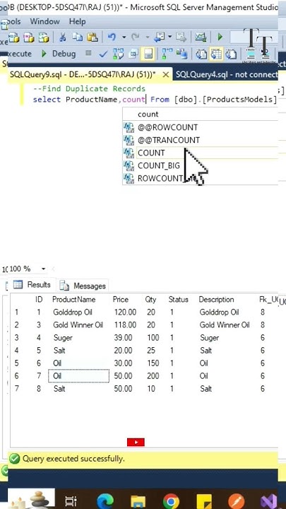 Sql Find Duplicate Records From Table Part 4 Beginners Database Sqlqueries Sqlserver