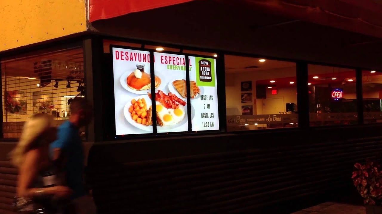 Vertical Digital Menu Board 3x1 - Las Brasas - YouTube