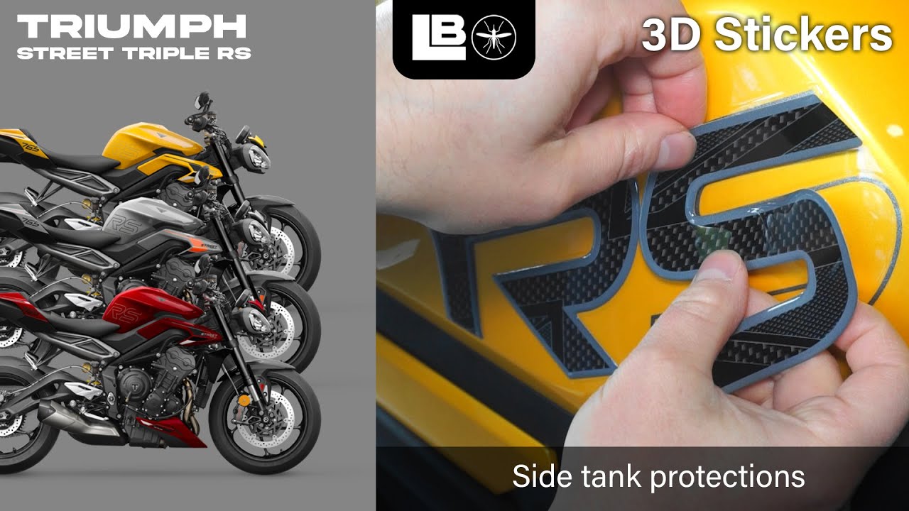 LabelBike® 3D STICKERS Side protections compatible with Triumph Street ...