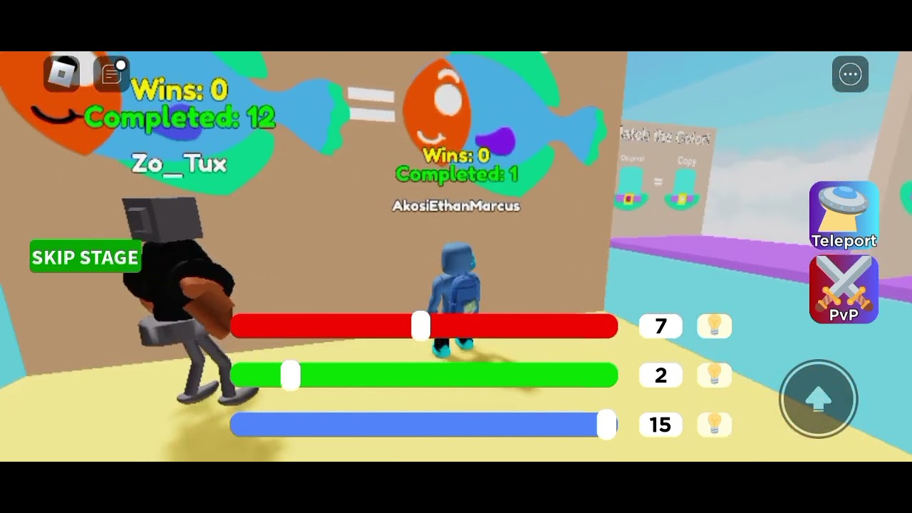 Roblox Color Match with my friend #4_robloxians - YouTube