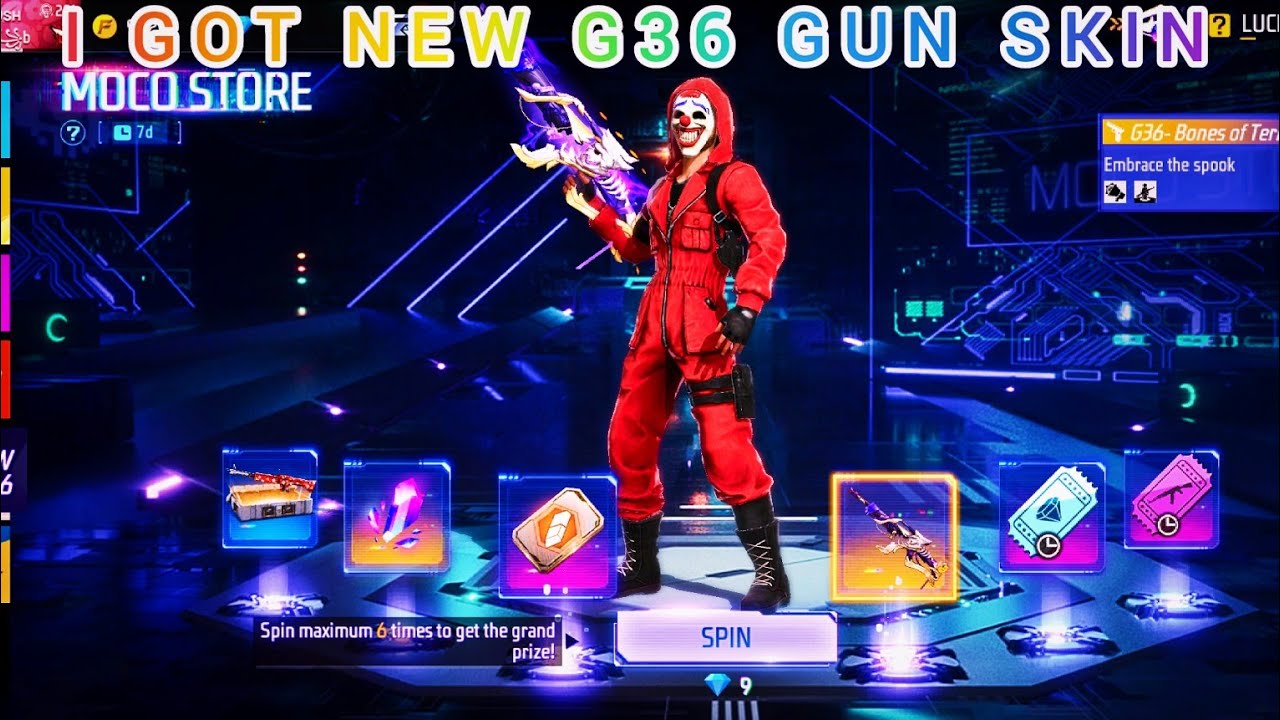 new g36 gun skin in free fire | new moco store in free fire | free fire ...