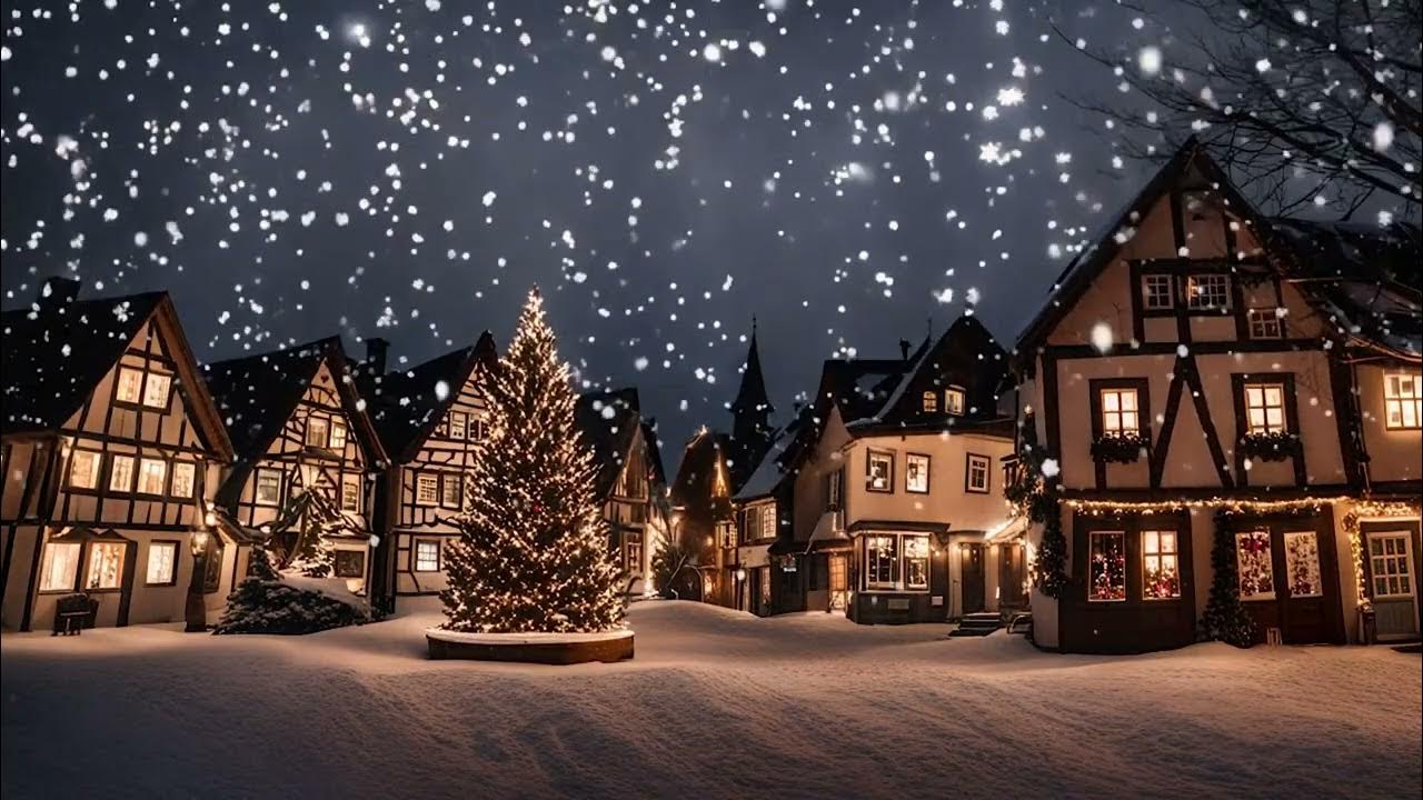 Magical Christmas Snowy Village at Night with Music| 4K - YouTube