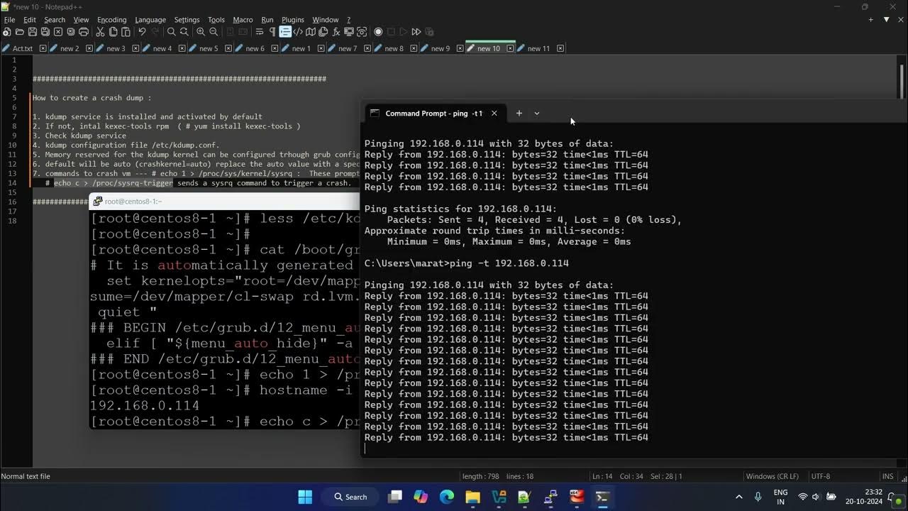 How to crash a VM to generate vmcore in linux using kdump - YouTube