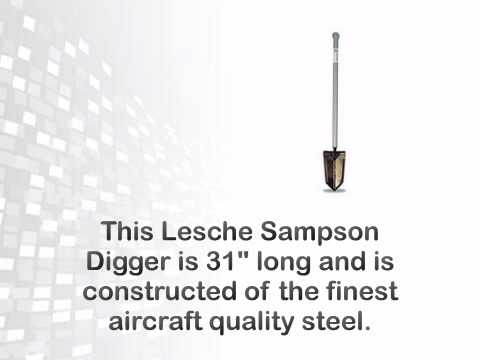 Lesche Sampson Digger with Ball Handle - metaldetector.com - YouTube