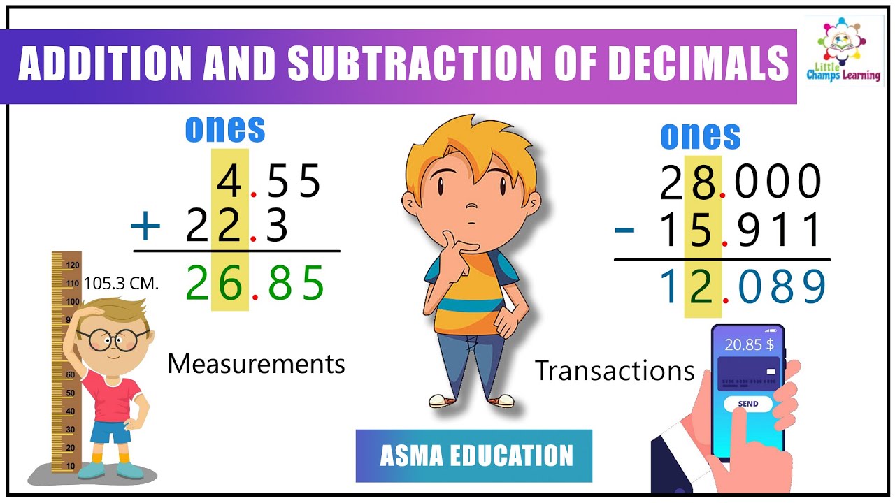 Decimal addition and Subtraction/ decimal addition and subtraction sums ...