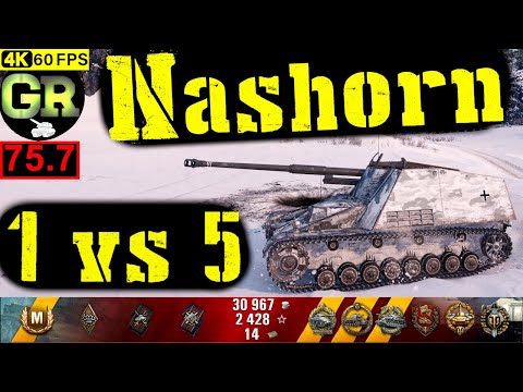 World of Tanks Nashorn WoT Replay - 8 Kills 2.4K DMG(Patch 1.4.0)