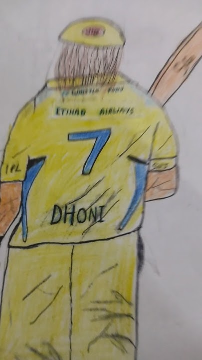 MS DHONI (MSD) #drawing #art #sketch #artwork - YouTube