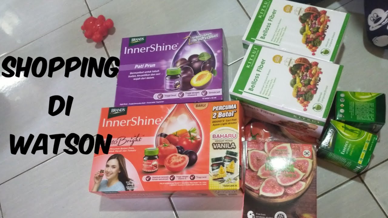 Masuk kedai Watson beli InnerShine dan Belloss Fiber - YouTube
