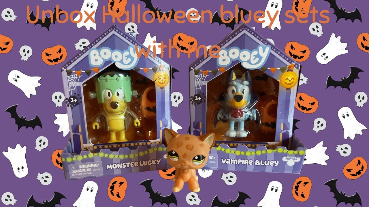 LPs: unbox two bluey Halloween figures - YouTube