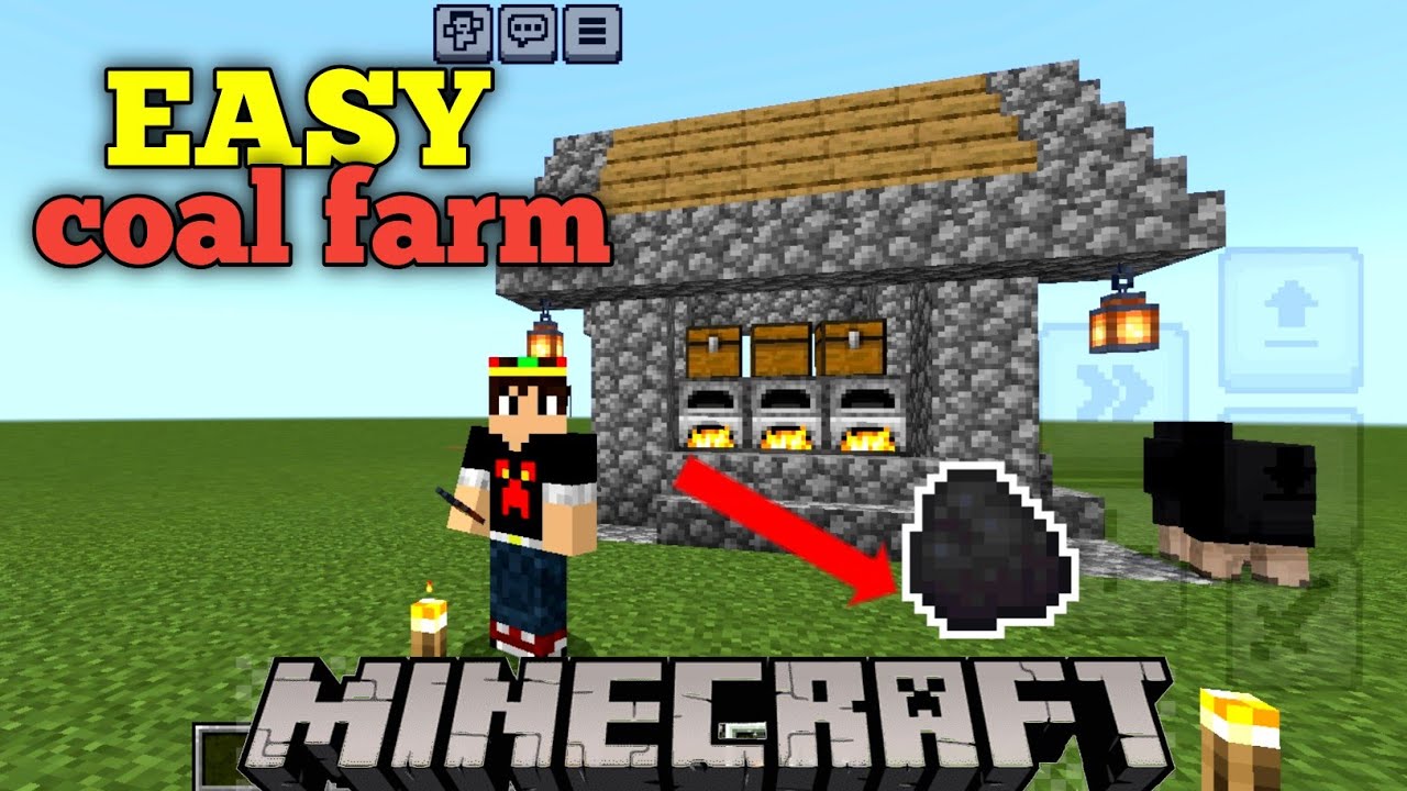 I MAKE A COAL FARM | HOW TO MAKE COAL FARM IN MINECRAFT ( PE/ BEDROCK ...