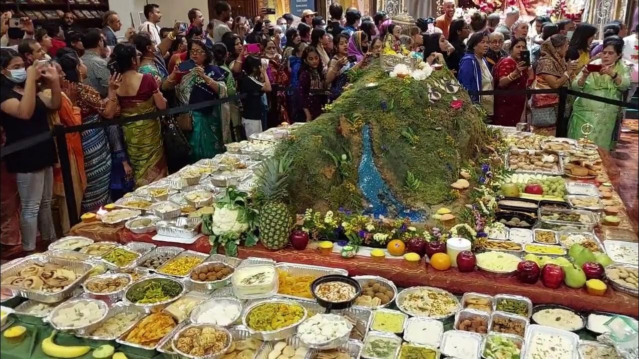Sunanda Prabhu Chants Hare Krishna at ISKCON NYC Govardhan Puja Festival During Circumambulation ...