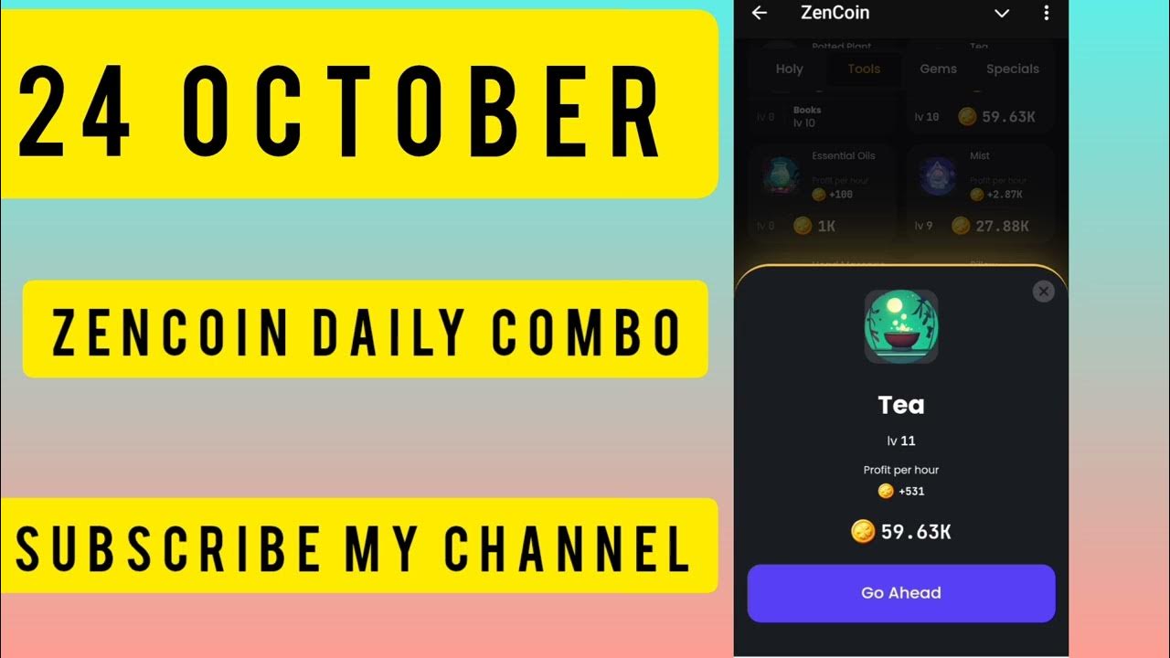 Zen Coin Daily Combo Today 24 October |Zen Coin Daily Combo Cards Today 24 October| Zen Coin ...