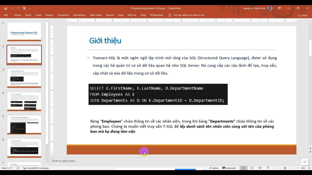 SQL - Session 13: Tìm hiểu Programming Transact-SQL(T-SQL) - YouTube