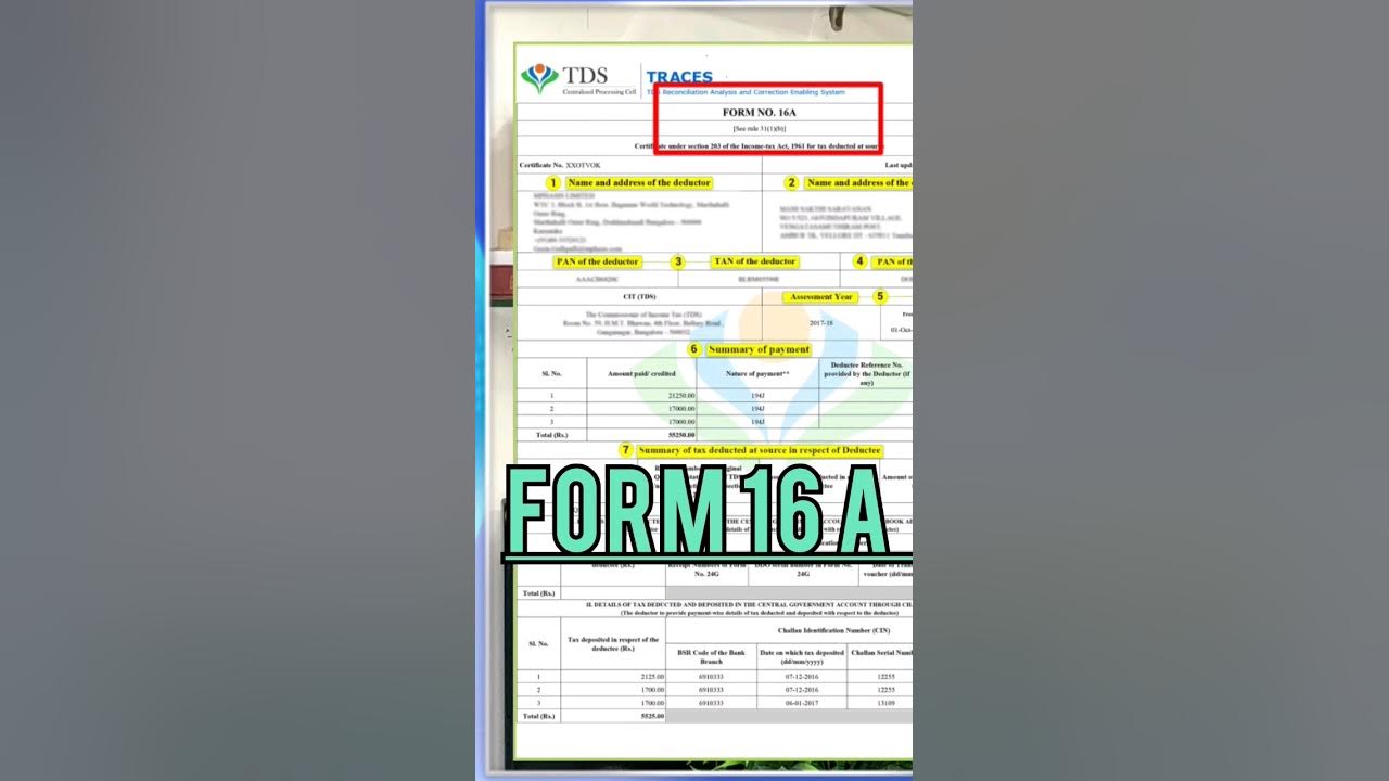 Form 16 a kon issue karta hai📢 | form 16 #form16a #form16 #reels #shortvideo #homeloanemi 💰🔥💡🙋‍♂ ...