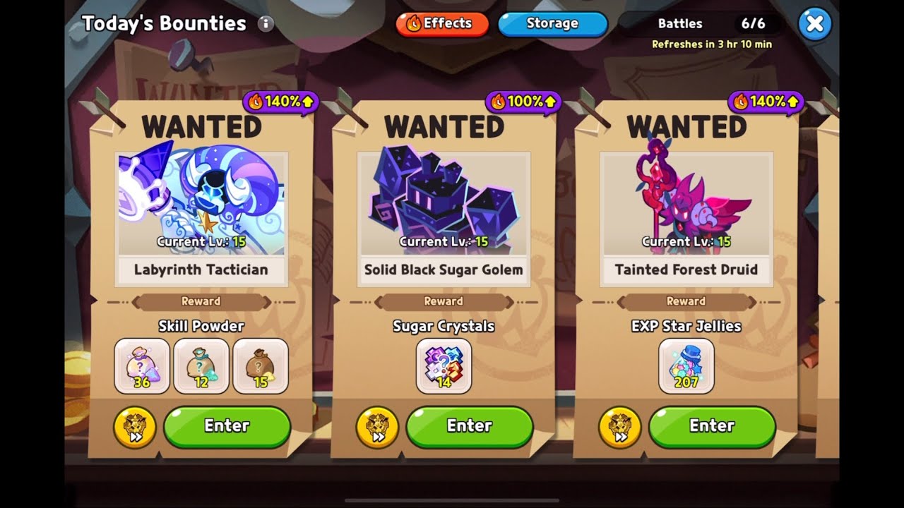 Today's Bounties Lv.15 CRK All Bosses | Cookie Run: Kingdom - YouTube