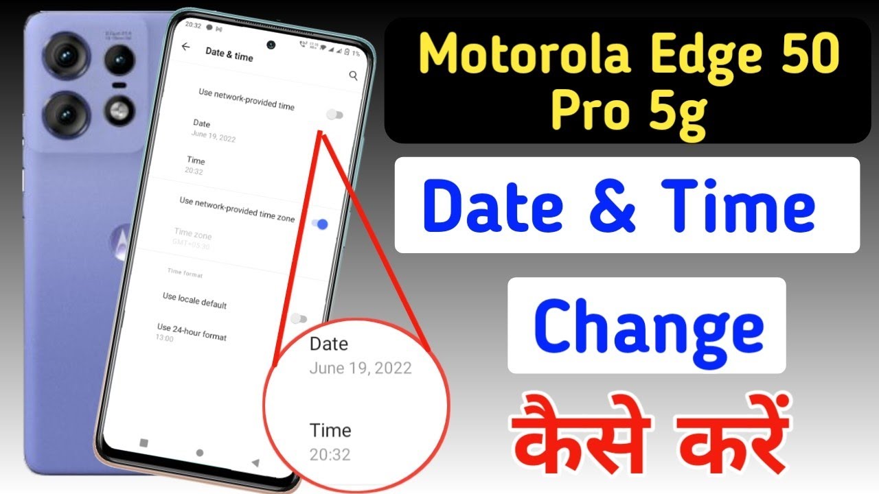 How to set date and time in Motorola Edge 50 Pro 5g/Motorola Edge 50 ...